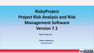 Project Risk Analysis and Risk Management Software RiskyProject version ...