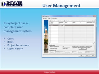 RiskyProject Enterprise | PPTX | Business | Business and Finance