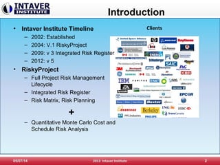 RiskyProject for Oil and Gas Industry | PPT