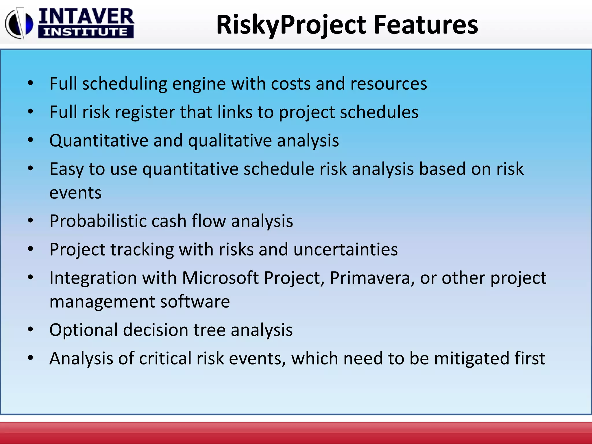RiskyProject Software | PPT