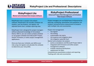 Risky Project Lite vs. Professional | PPT