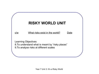 Risky World Intro Lesson | PPT