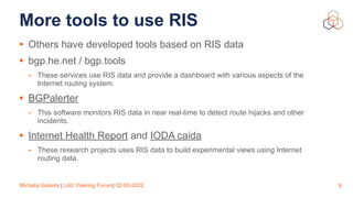 RIPE NCC RIS (Routing Information Service) | PDF