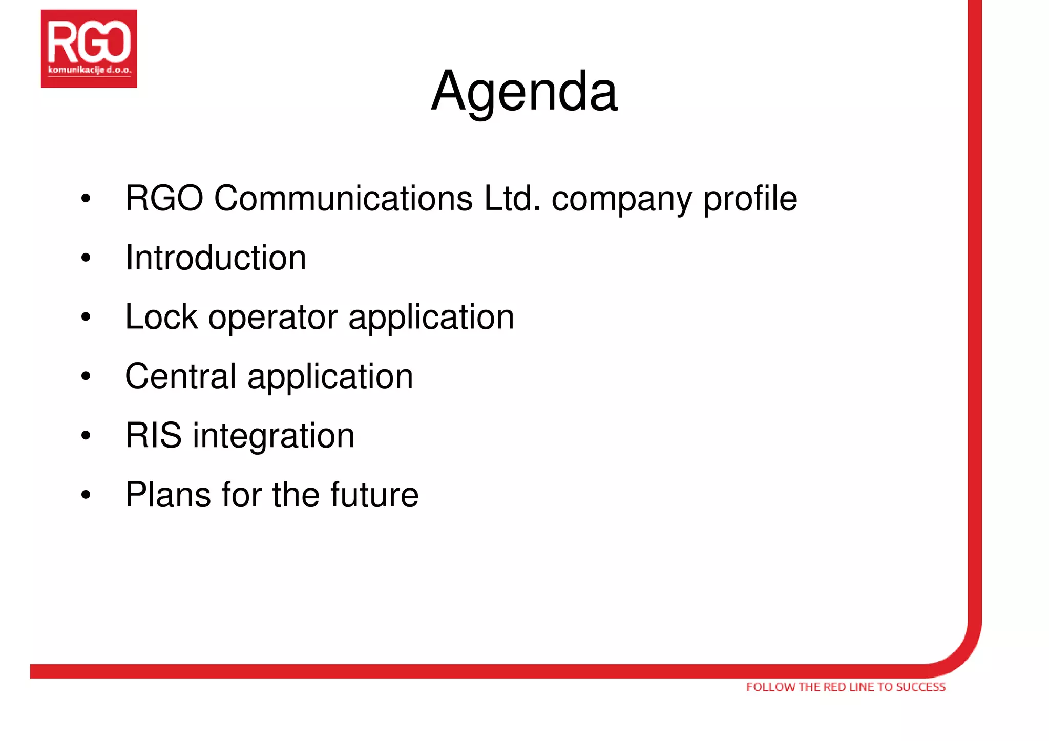 RIS lock mangement system RGO | PPT