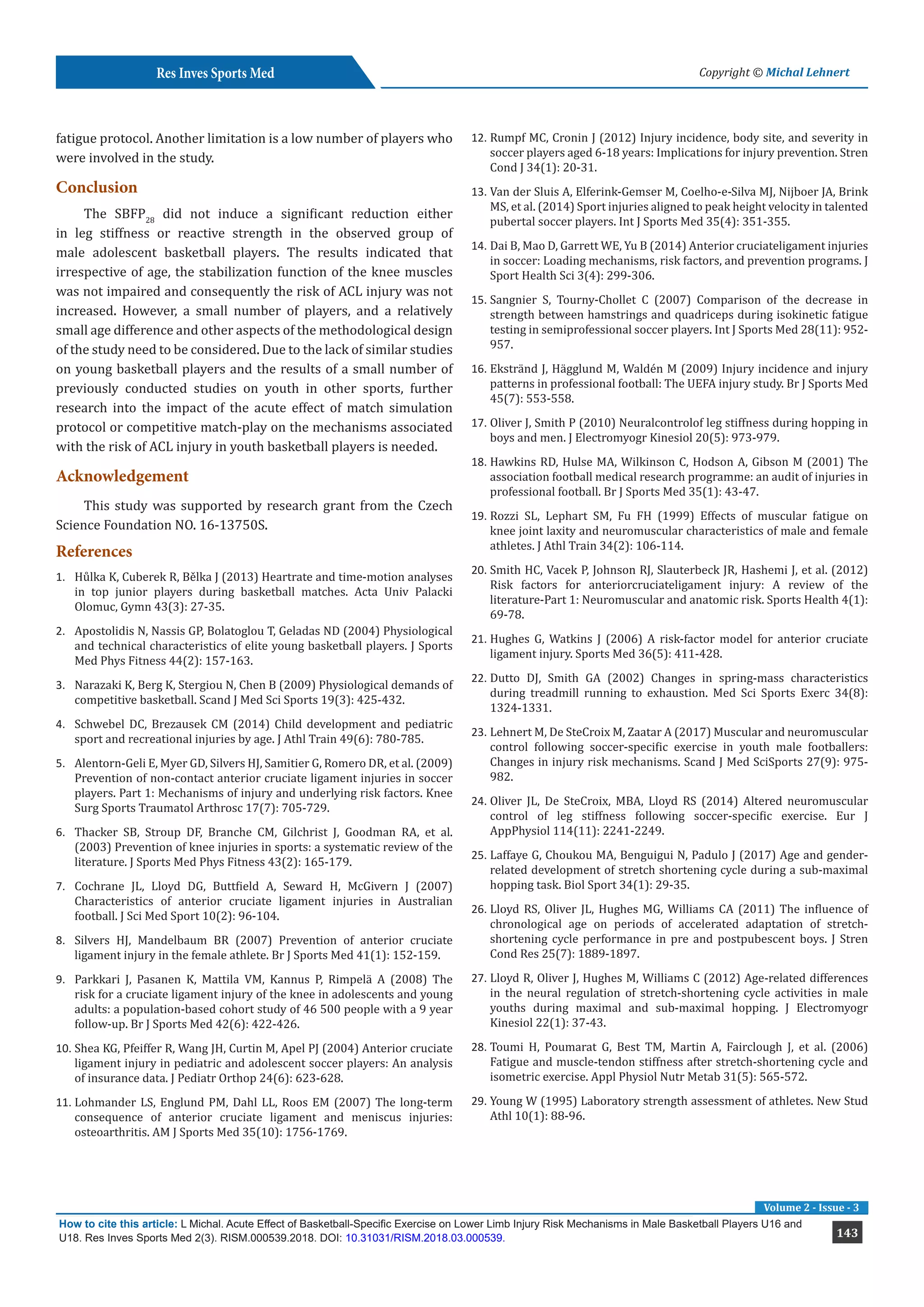 Acute Effect of Basketball-Specific Exercise on Lower Limb Injury Risk ...