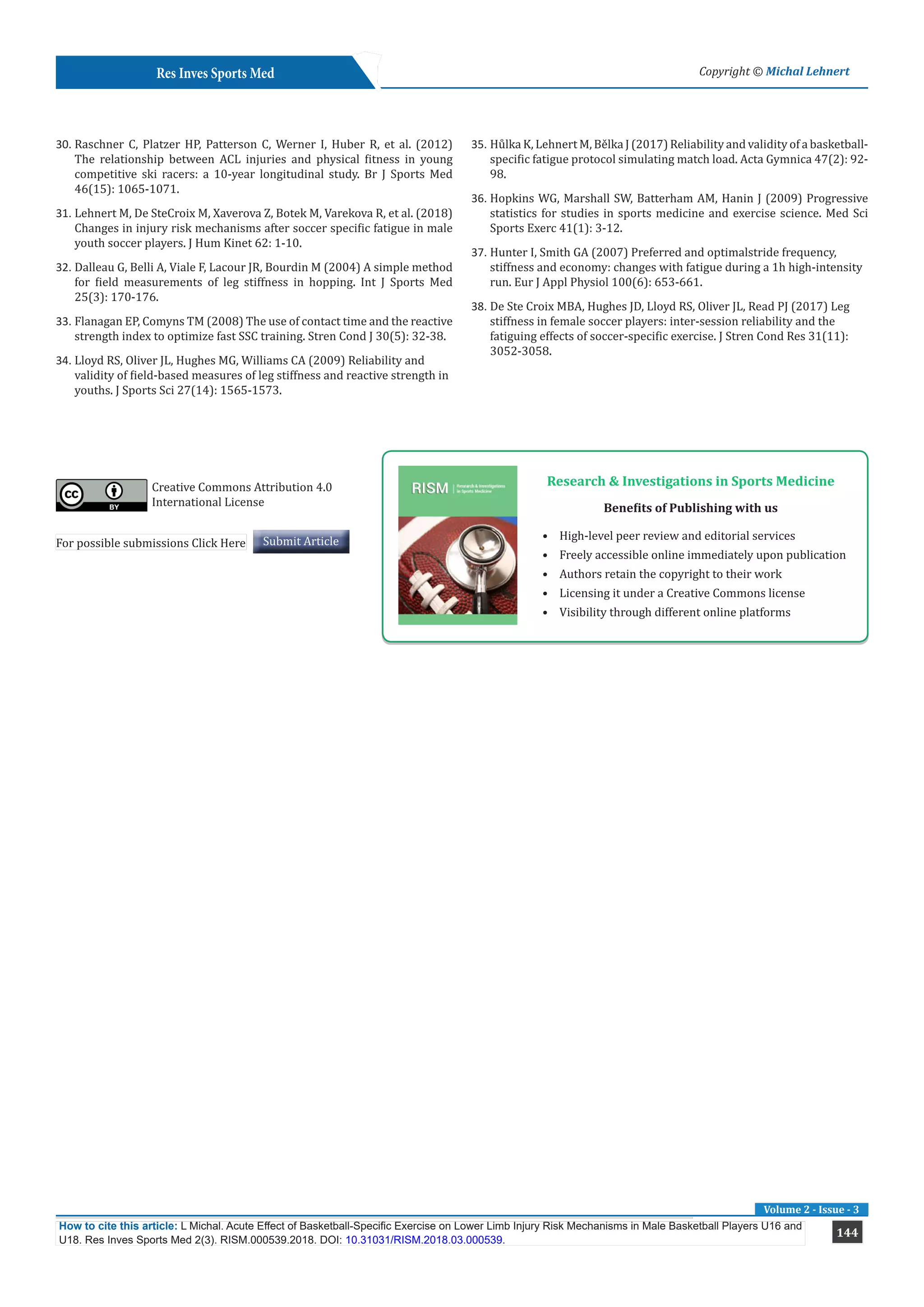 Acute Effect of Basketball-Specific Exercise on Lower Limb Injury Risk Mechanisms in Male ...