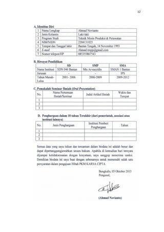 Risma tenti politeknik negeri bengkalis pkmkc | PDF