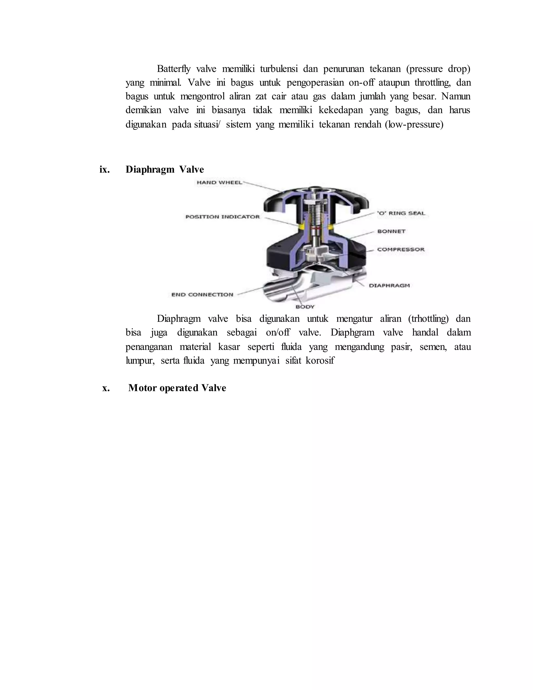 Macam-Macam dan Fungsi dari Valve | DOCX
