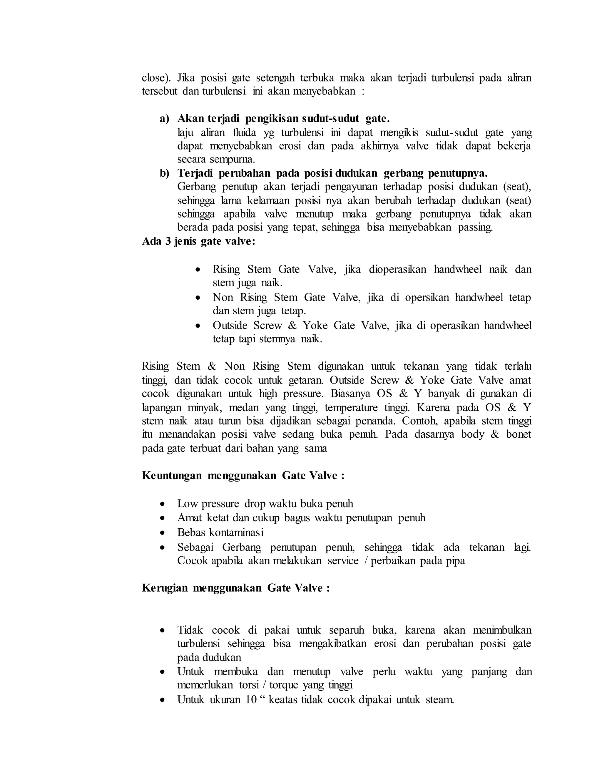 Macam-Macam dan Fungsi dari Valve | DOCX