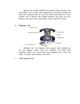 Macam-Macam dan Fungsi dari Valve | DOCX