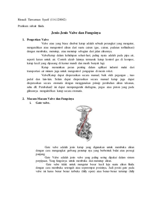 Jenis Valve Dan Simbolnya - Materi Soal
