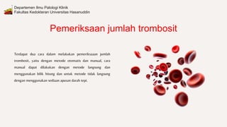 Proposal penelitian analisis kadar trombosit | PPTX