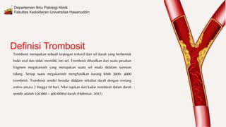 Proposal penelitian analisis kadar trombosit | PPTX