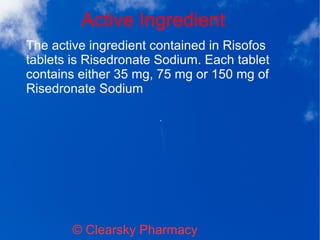 Risofos (Generic Risedronate Sodium Tablets) | ODP | Bone and Joint ...
