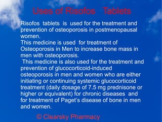 Risofos (Generic Risedronate Sodium Tablets) | ODP | Bone and Joint ...