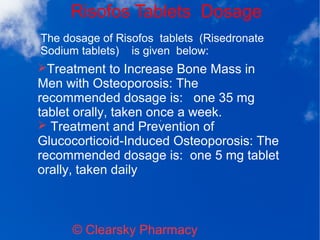 Risofos (Generic Risedronate Sodium Tablets) | ODP | Bone and Joint ...