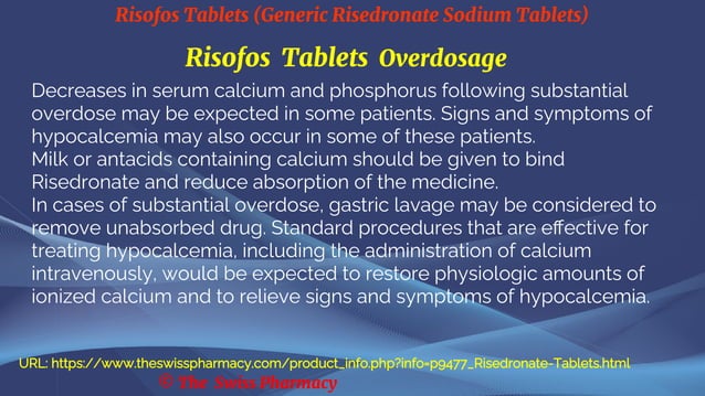 Risofos Tablets (Generic Risedronate Sodium Tablets) | PDF | Bone and ...