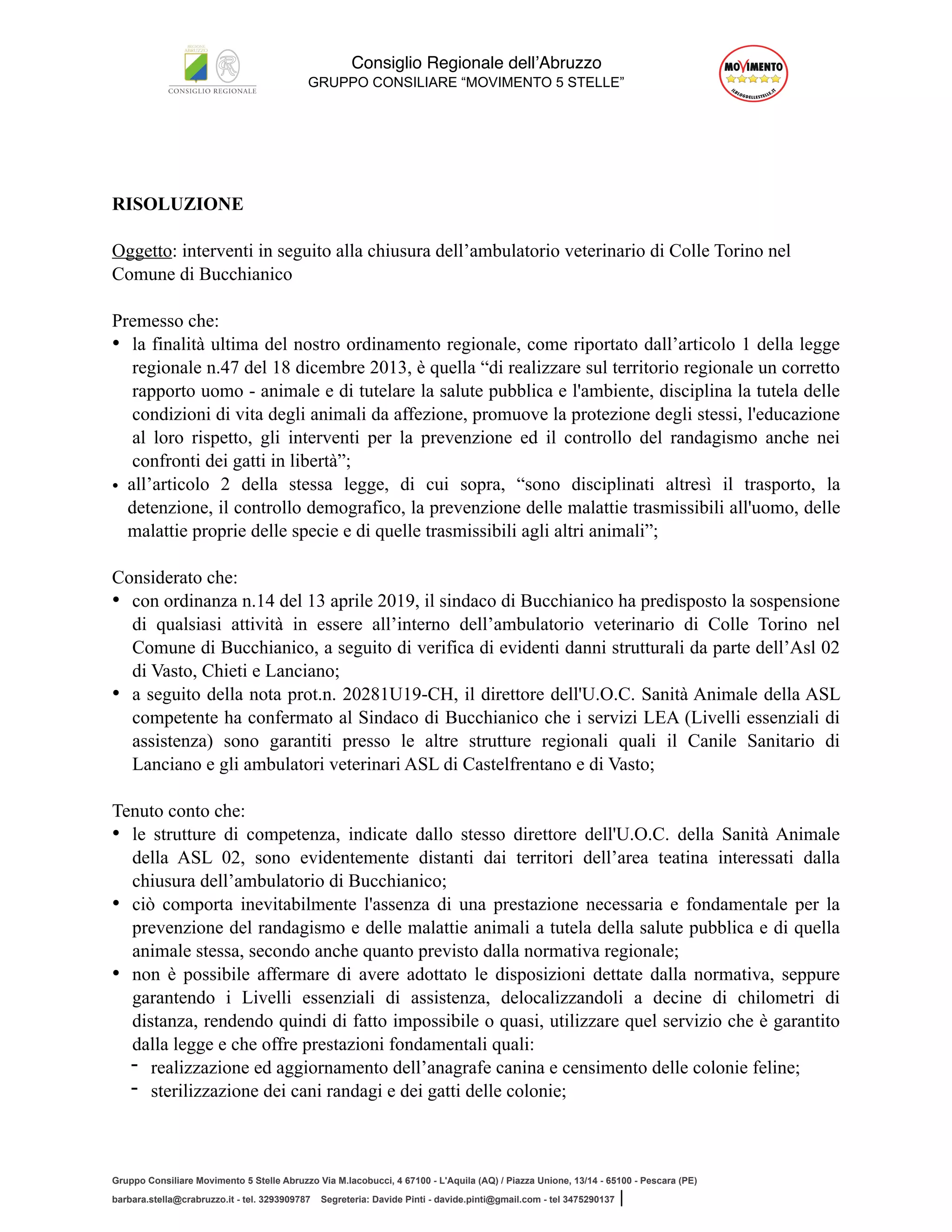 Risoluzione canile | PDF