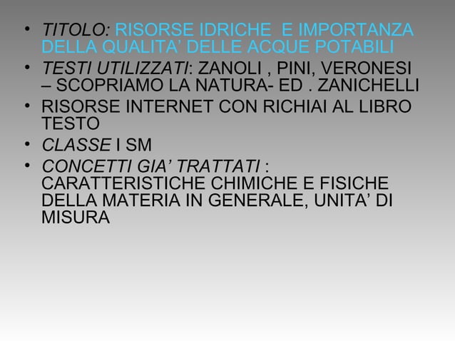 Risorse idriche workproject | PPT | Geology | Science