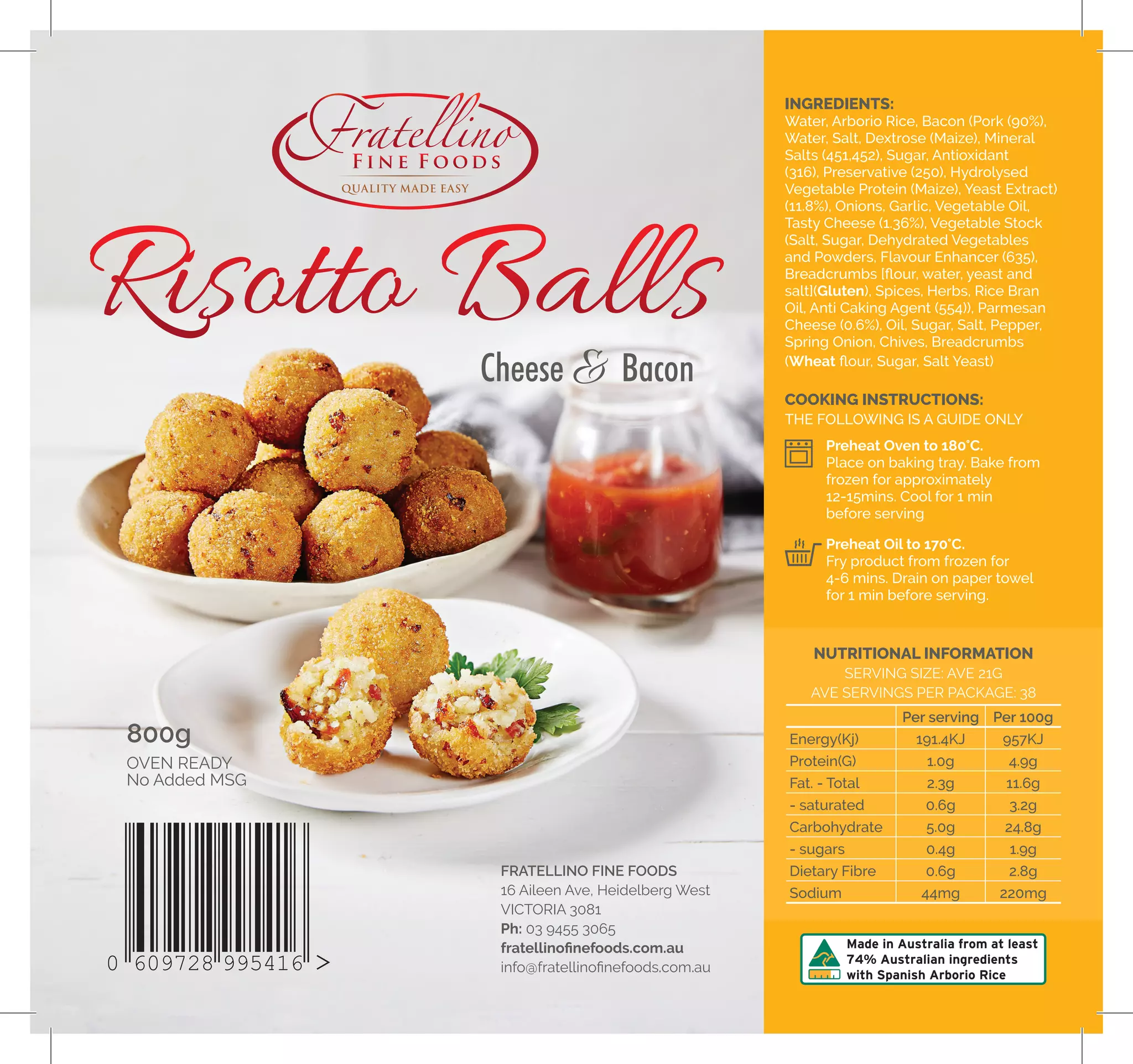 Risotto ball labels aileen ave updated March 2020 | PDF