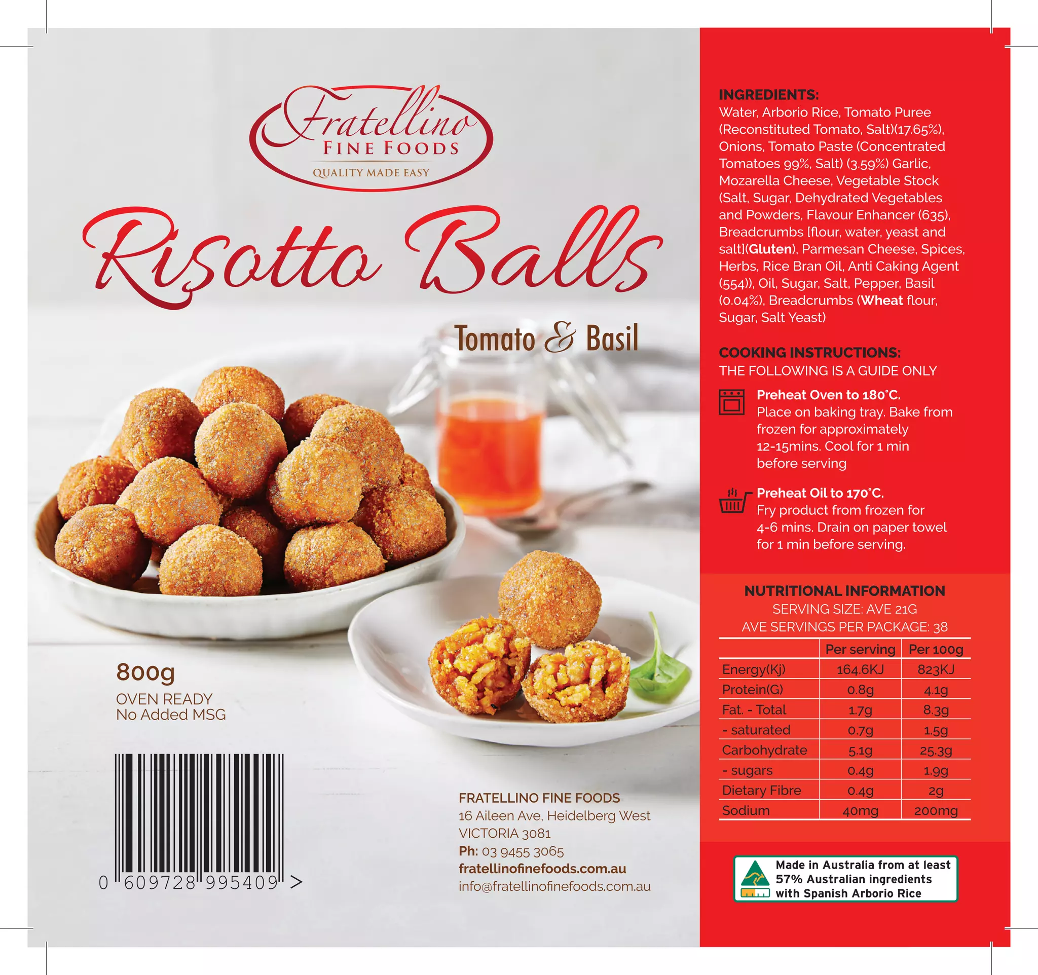 Risotto ball labels aileen ave updated March 2020 | PDF