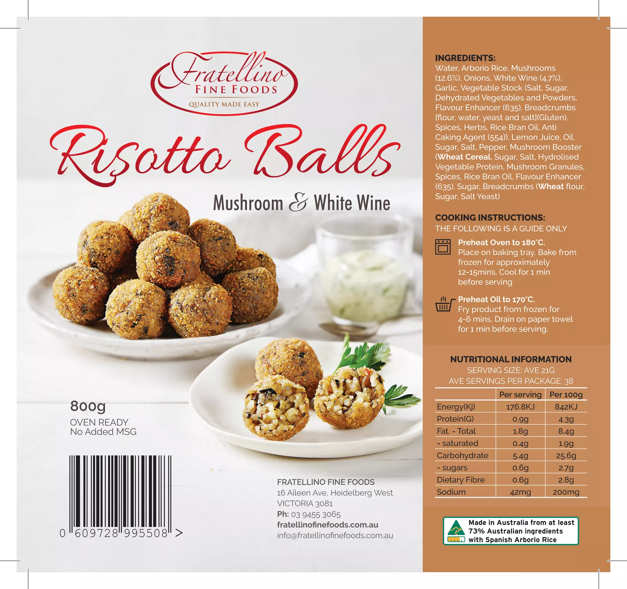 Risotto ball labels aileen ave updated March 2020 | PDF