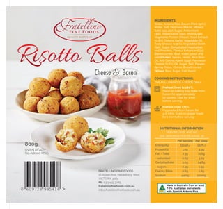 Risotto ball labels aileen ave updated March 2020 | PDF