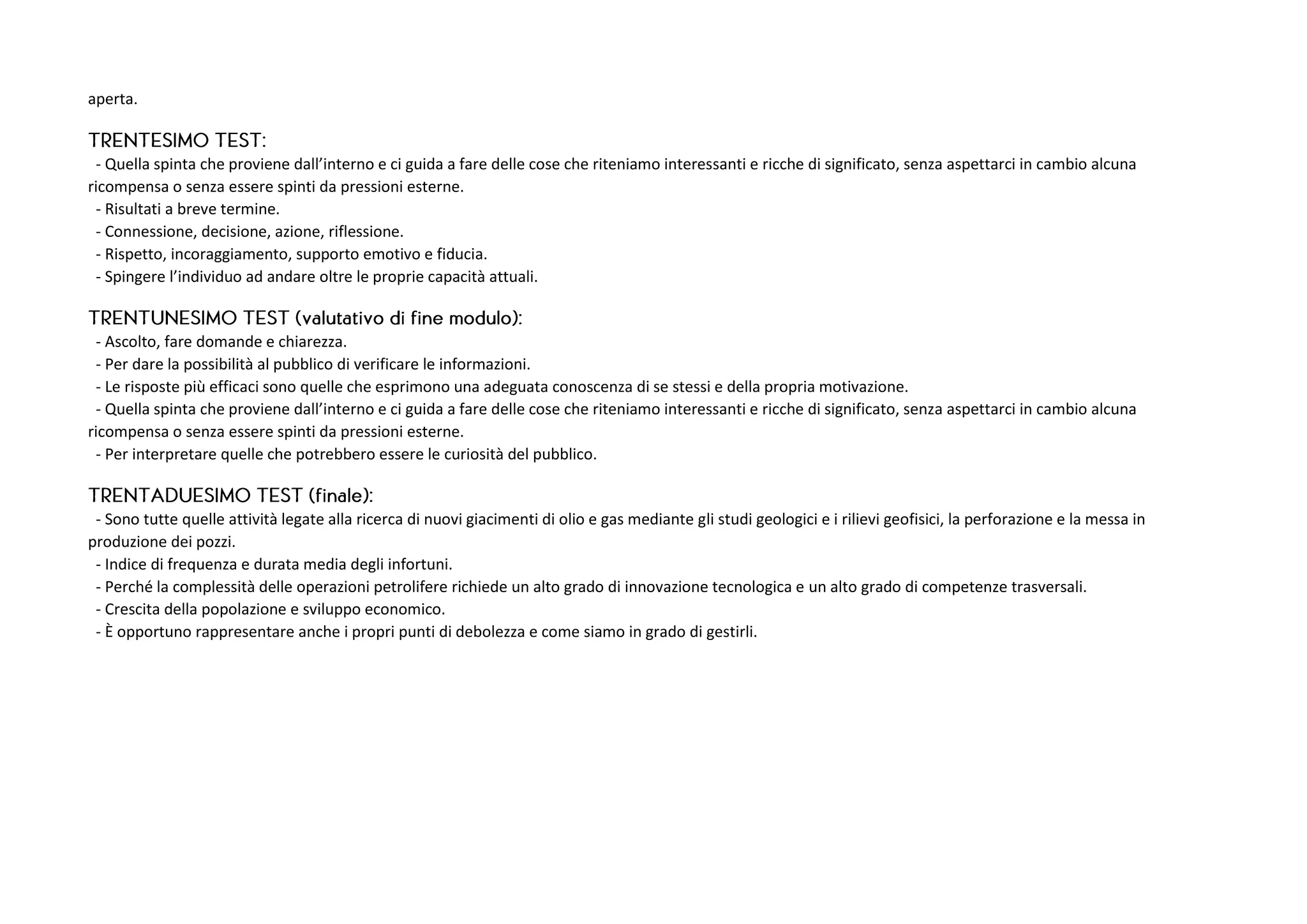 Risposte ai test del corso eni learning | PDF