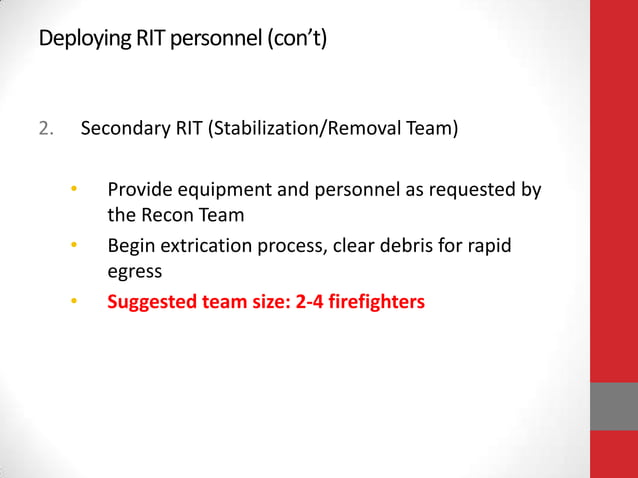 Craig Fire RIT Training | PPTX