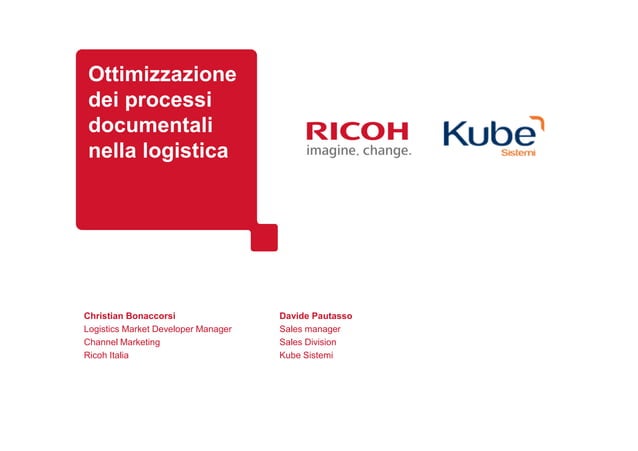 Ottimizzazione dei processi documentali nella logistica | PDF