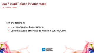 Using LuaJIT in mid-load web-projects | PPT