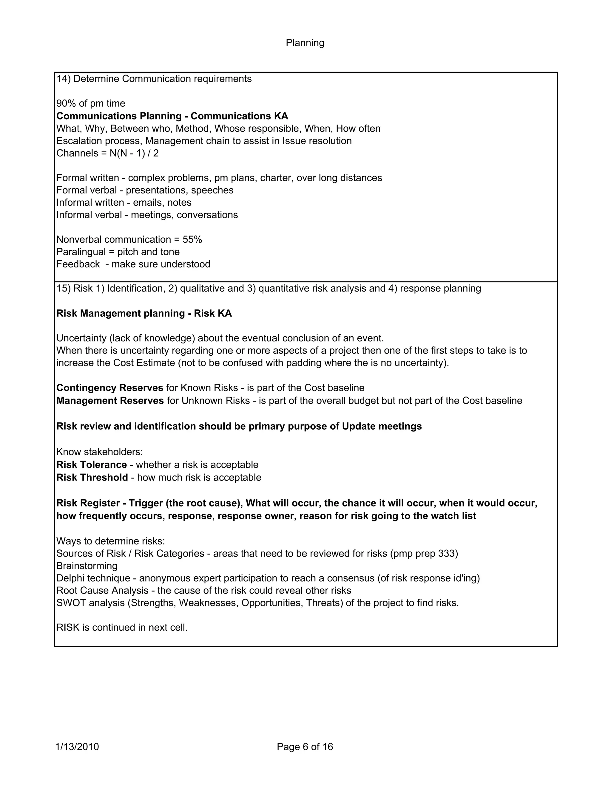 Rita's Process Chart | PDF