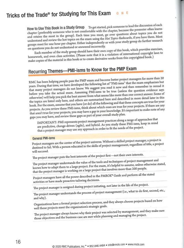 Rita 10th edition for PMP Exam -Practice | PDF