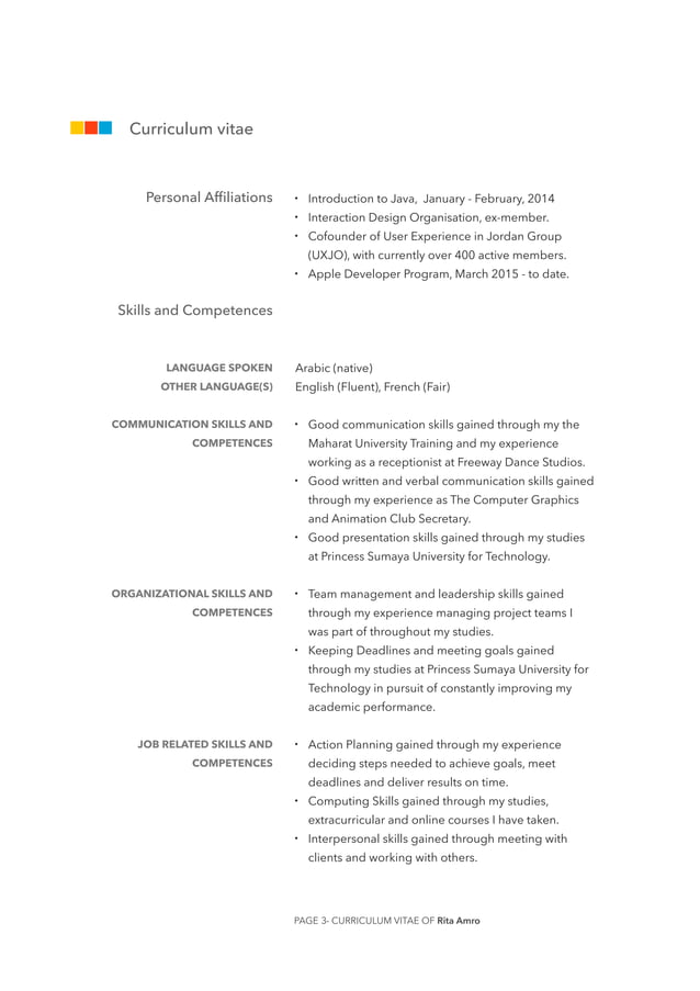 Rita amro - CV | PDF