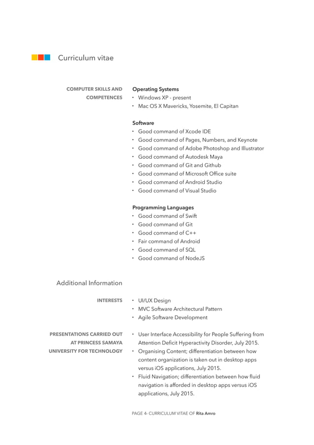 Rita amro - CV | PDF