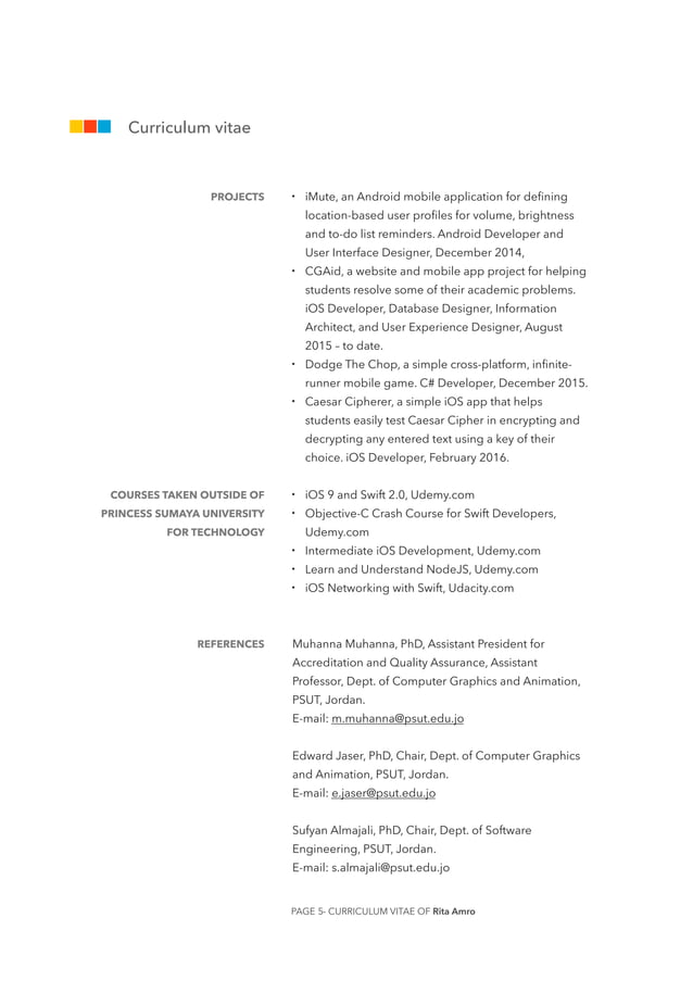 Rita amro - CV | PDF