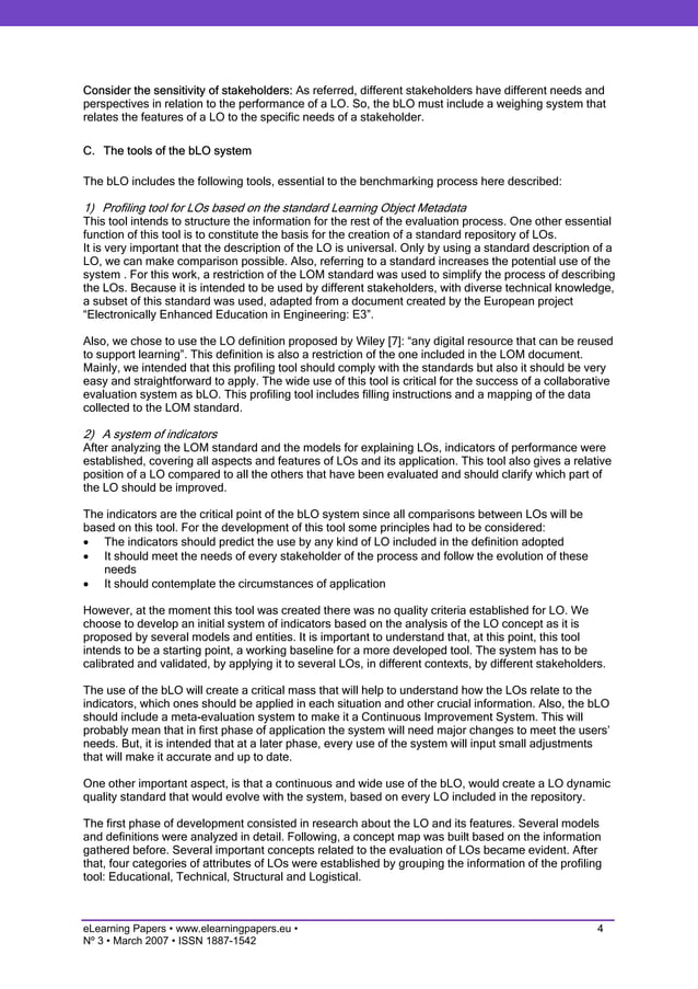 A proposal for benchmarking learning objects | PDF