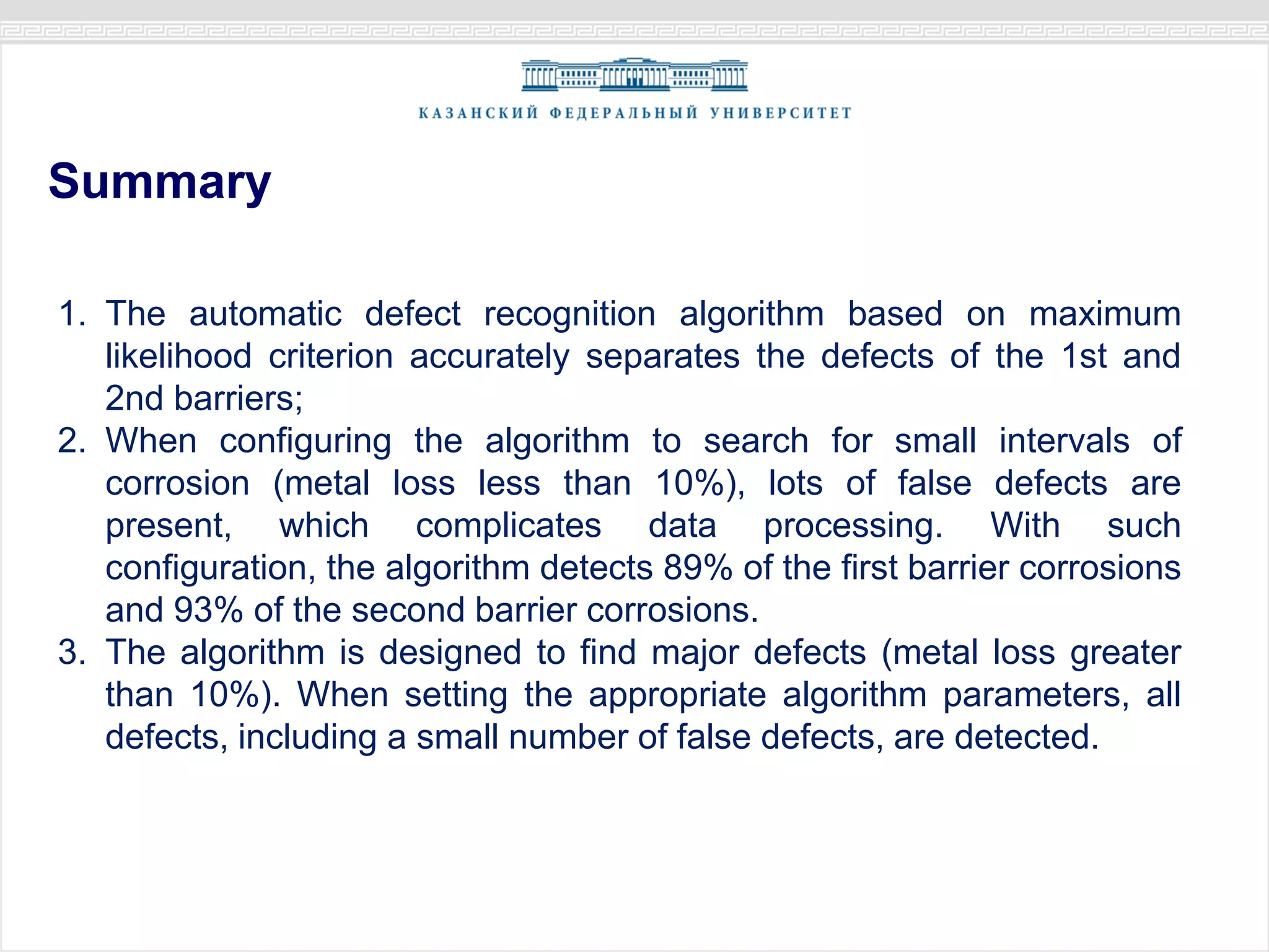Rita Gaibadullina Automatic Defect Recognition In Corrosion Logging
