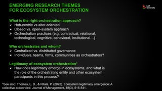 Innovation Ecosystem Orchestration | PPT