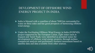 offshore wind energy in India | PPTX