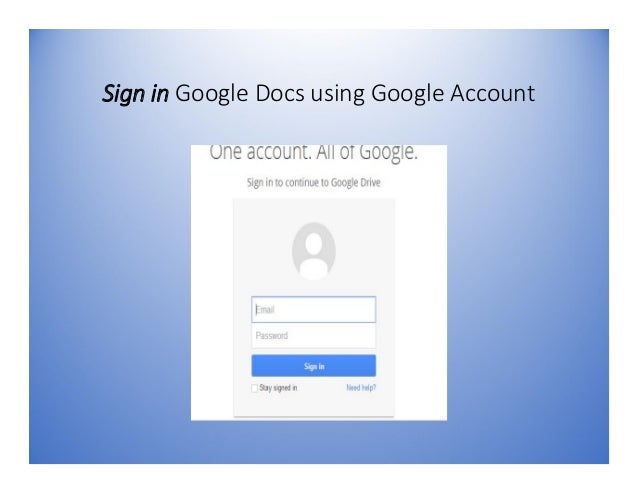 How to Use Google Docs
