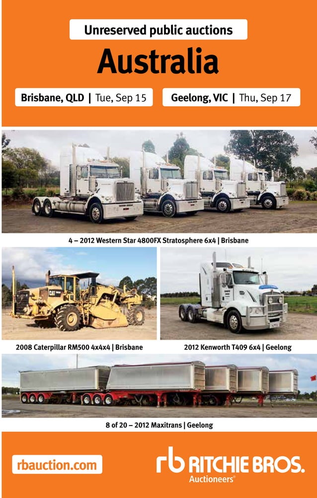 Australian Ritchie Bros. Auctioneers Q3 2015 | PDF