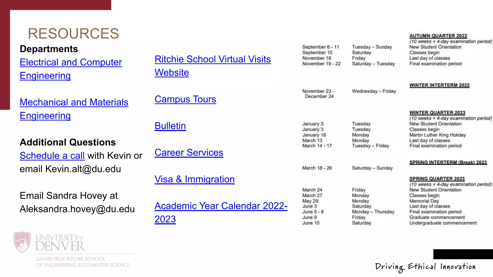 Ritchie School Admitted Student Webinar | PPT