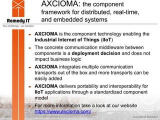 AXCIOMA, the component framework for distributed, real-time and embedded systems | PPT