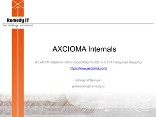 AXCIOMA, the internals, the component framework for distributed, real-time, and embedded systems ...