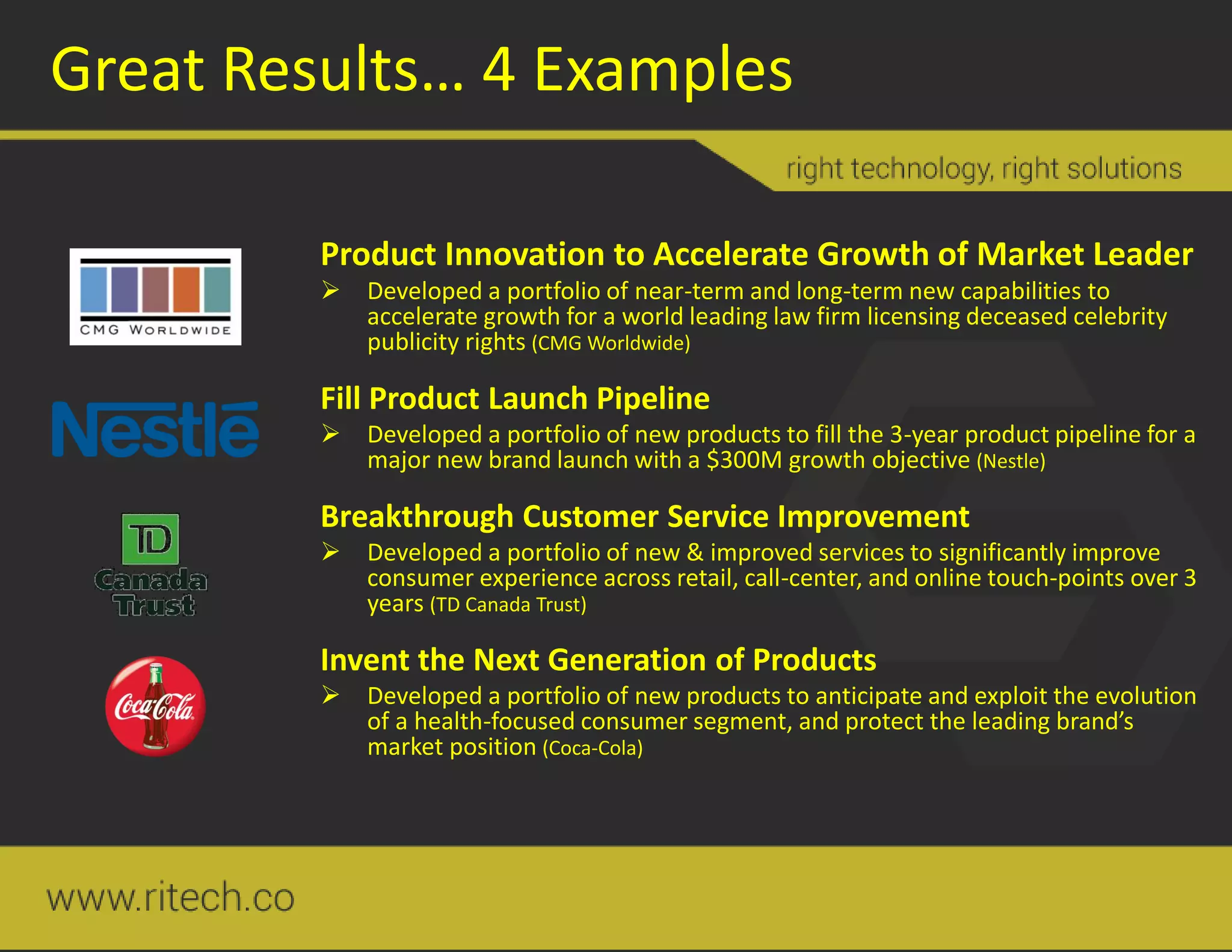 Ritech solutions: Innovation Furnace Overview | PPT