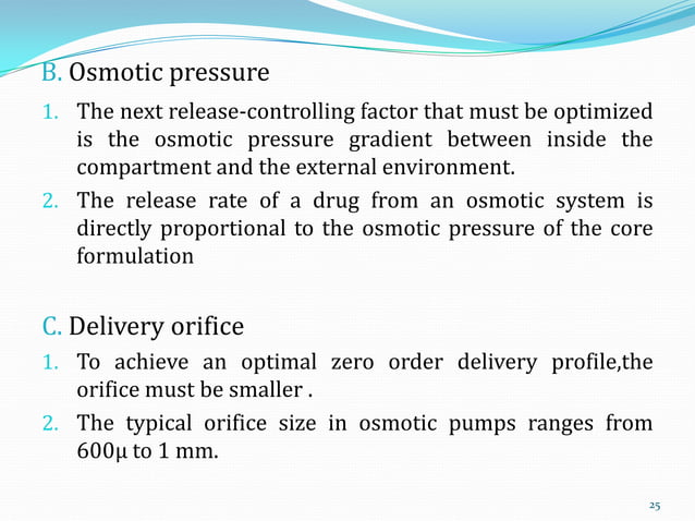 OSMOTIC DRUG DELIVERY SYSTEM | PPTX | Chemistry | Science