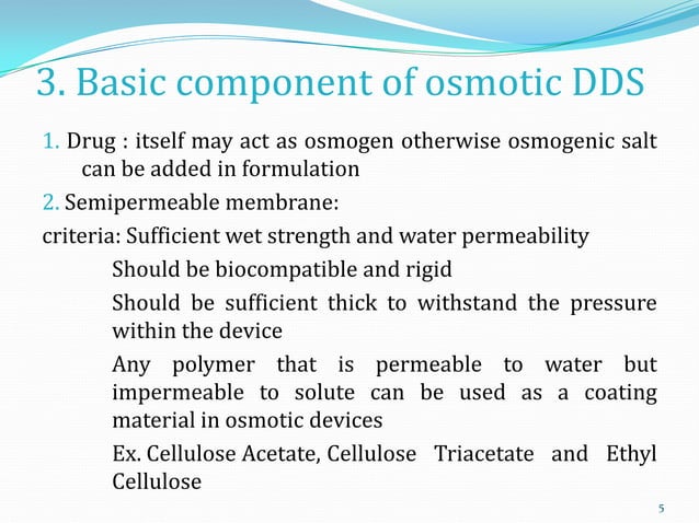 Osmotic Drug Delivery System Pptx Chemistry Science