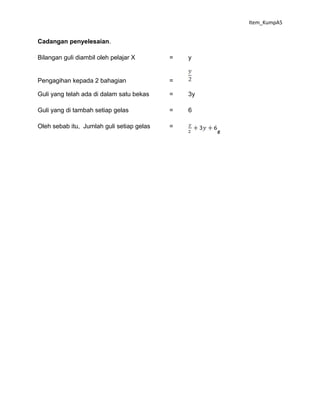 CONTOH SOALAN - ITEM TIMSS 5 | DOC