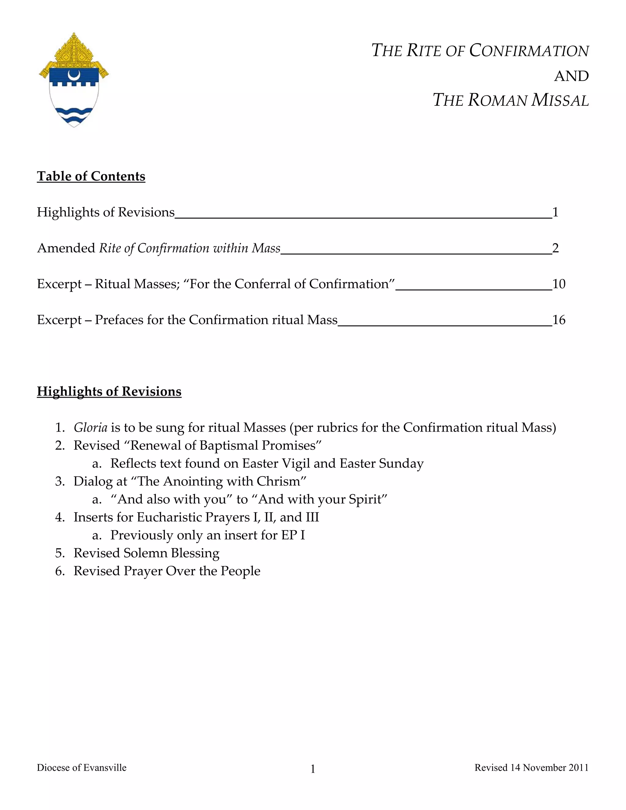 Rite of confirmation.rm revisions | PDF